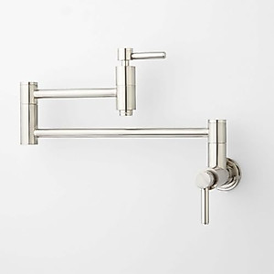 Signature Hardware 450655 Contemporary Double Handle Wall Mounted Pot Filler