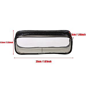 Tupalizy 4PCS Clear Makeup Bag Zipper Pencil Case Pouch PVC Travel Cosmetic Organizer for Purse Toiletry Women Girls Students Pen Marker Crayon Highlighters Cable Cords Tool Storage Art School Supply