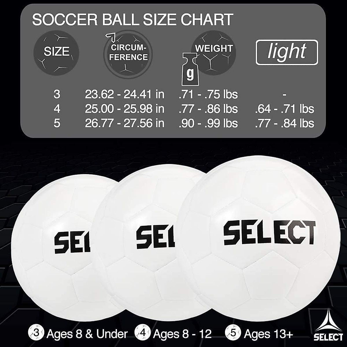 Select Classic Soccer Ball, 10-Ball Team Pack with Duffle Ball Bag and Ball Pump, Orange V21, Size 5