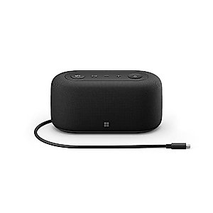 Microsoft Audio Dock - Teams Certified, USB-C Dock, HDMI 2.0, USB-A, USB-C x 2 Ports, Pass-Through Charging, Audio Speaker Phone, Works with Teams, Zoom, and Google Meet apps