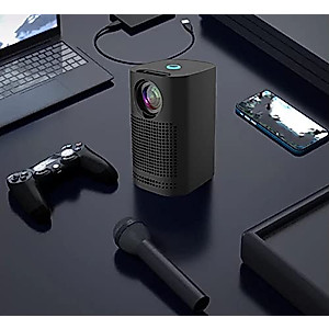 Mini Projector, Portable Video-Projector,5000 Lumen Projector,Multimedia Home Theater Movie Projector,Compatible w Full HD 1080P HDMI,VGA,USB,AV,Laptop,Smartphone for Movie,Party,Outdoor Entertainment