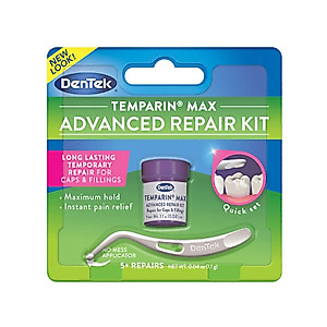 DenTek Temparin Max Lost Filling and Loose Cap Repair Kit | One Step Formula | 5+ Repairs | 0.04 Ounces | 2-Pack