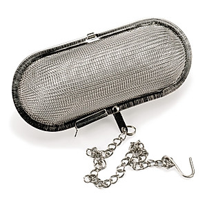 RSVP International Endurance Kitchen Collection Stainless Steel Mesh Floating Spice Infuser for Soups, Stews or Large Tea Pot, Jumbo Oval, 4.25x1.75