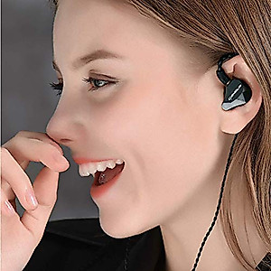 canpur IEM in Ear Monitor Earphones for Musician, Wired 1DD in-Ear Dynamic Headphones IEM HiFi Earphone with 0.8mm 2 Pin 3.5mm L-Plug Cable, in Ear Monitor Headphones for Singer/Audiophile(Deep Blue)