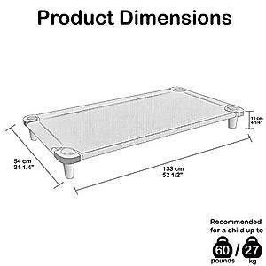 Acrimet Premium Stackable Nap Cot (Stainless Steel Tubes) (Yellow Cot - Yellow Feet) (1 Unit)