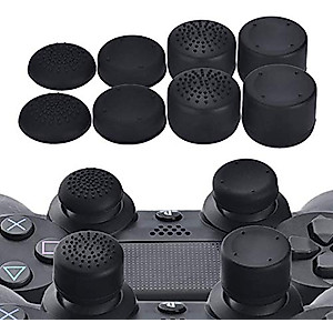 Silicone Cover Skin Case Shell for PS4 Sony Playstation 4 Slim/Pro Dualshock 4 Controller Cover with Pro Thumb Grips x 8 (Graffiti-White)