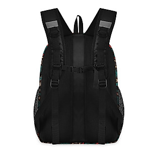 ALAZA Dark Color Ethnic Aztec Abstract Geometric Print Backpack Daypack Laptop Work Travel College Bag for Men Women Fits 15.6 Inch Laptop