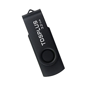 TOSPLUS 2 Pack 32GB USB Flash Drive USB 2.0 Thumb Drives Memory Stick Data Storage Jump Drive Swivel Design (Black/Blue)