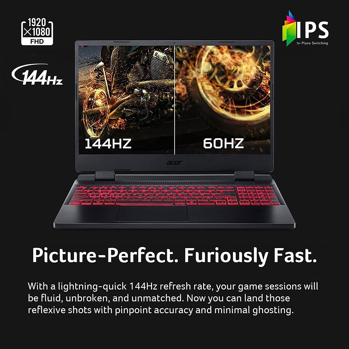 acer Nitro 5 Gaming Laptop, 15.6" FHD IPS 144Hz Display, 12th Gen Intel 12-Core i5-12500H, GeForce RTX 3050, 32GB RAM, 2TB PCIe SSD, Thunderbolt 4, Backlit Keyboard, WiFi6, PDG HDMI Cable, Win 11 Pro