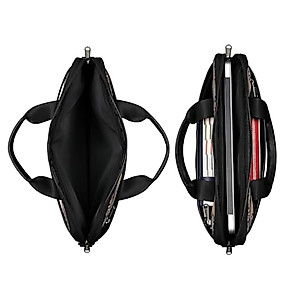 Elegant Embroidery Laptop Computer Bag Waterproof Shoulder Messenger Bag 13-15 inch Durable Laptop Tote Bag with Shoulder Strap Handle Lightweight Crossbody Briefcase