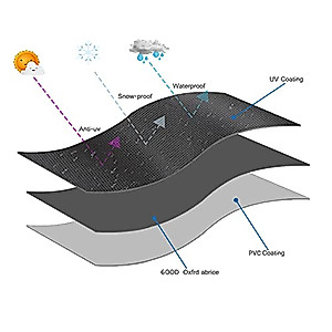 ZEJUN Patio Heater Covers, Waterproof Outdoor Heater Cover, Propane Heater Covers for Standing Heater, 87" x 33" x 19" in Dustproof, Wind-Resistant, UV-Resistant, Snow-Resistant with Storage Bag