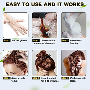 Dark Brown Hair Dye Shampoo 3 in 1 - Champu Para Canas Mujer for Gray Hair Coverage Hair Color Shampoo for Men and Women, Herbal Hair Dye Shampoo, 500ML
