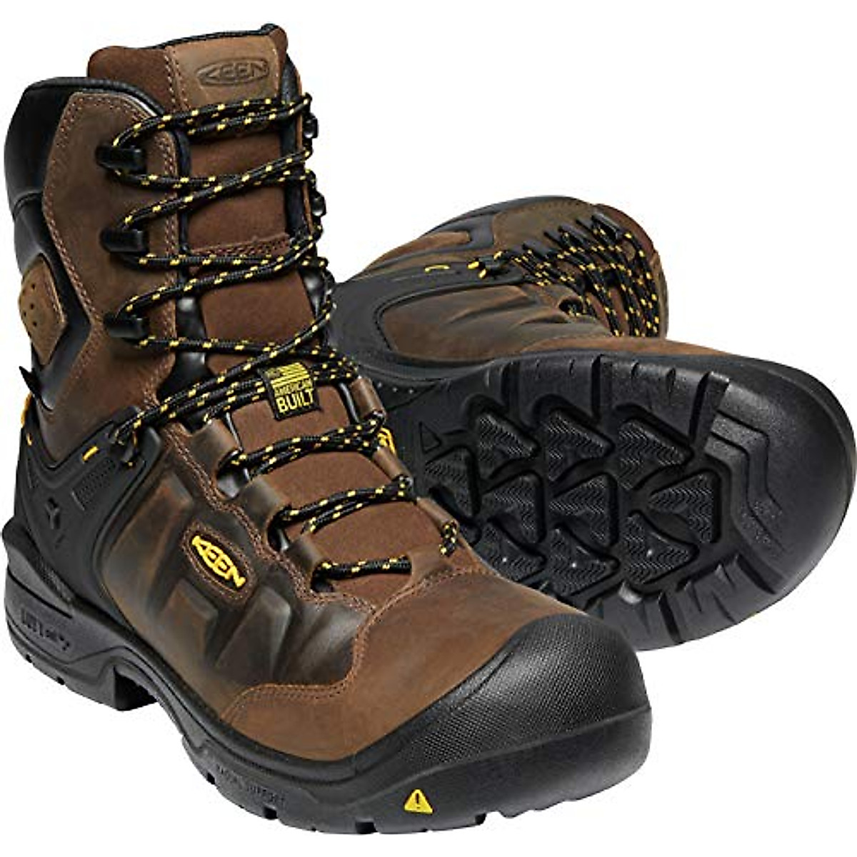 KEEN Utility Dover, Men's, Dark Earth/Black, Comp Toe, EH, WP/Insulated, 8 Inch, Work Boot (10.5 D)