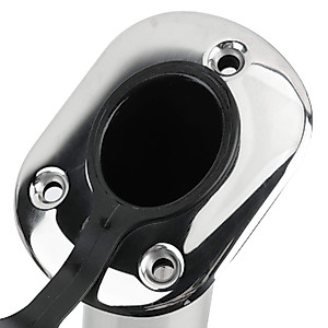 Amarine Made 4 Pack of Stainless Steel Rod Holders Rubber with Cap, Liner, Gasket (30 Degree Rod Holders)