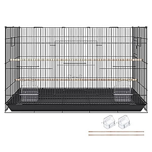 VEVOR 30 Inch Flight Bird Cage, Stackable Bird Cage Parakeet Cage with Slide-Out Tray and Handle, Small Parrots Birdcage for Cockatiels Budgies Conure Macaw Finch Lovebirds Canaries Pigeons