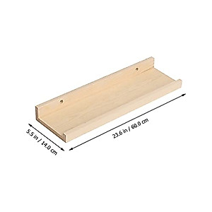 Veemoon Wall Mount Shelf Wall Rack Wall Shelf Multi-Function Wood Floating Shelf for Kitchen Living Room Bathroom