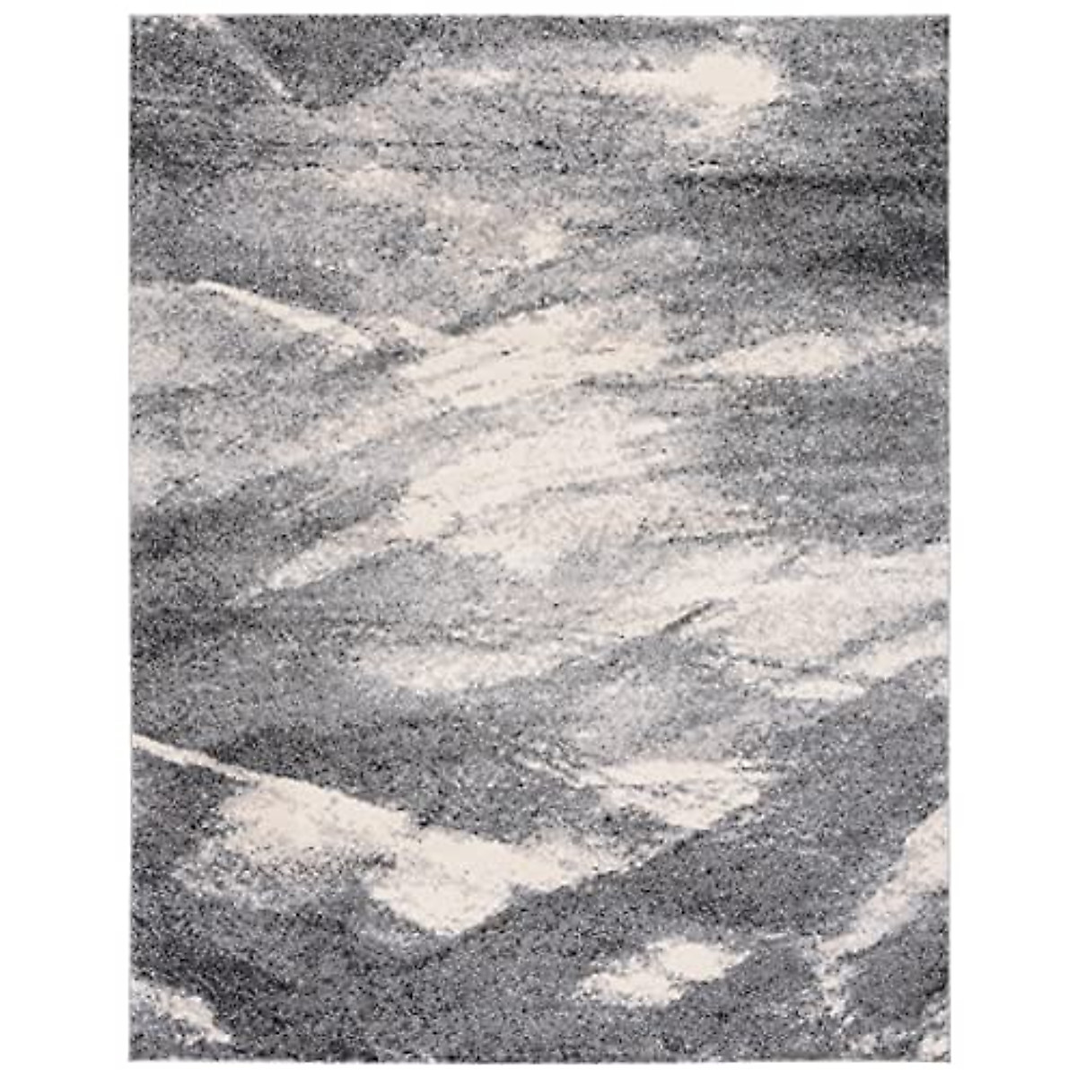 SAFAVIEH Retro Collection Area Rug - 9' x 12', Grey & Ivory, Modern Abstract Design, Non-Shedding & Easy Care, Ideal for High Traffic Areas in Living Room, Bedroom (RET2891-8012)