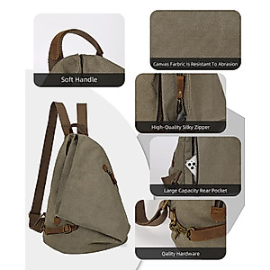 Canvas Vintage Backpack – Large Casual Daypack Outdoor Travel Rucksack Hiking Backpacks for Men Women