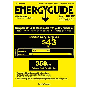 EUHOMY Mini Fridge with Freezer, 3.2 Cu.Ft Compact Refrigerator with freezer, 2 Door Mini Fridge with freezer, Upright for Dorm, Bedroom, Office, Apartment- Food Storage or Drink Beer, Black.