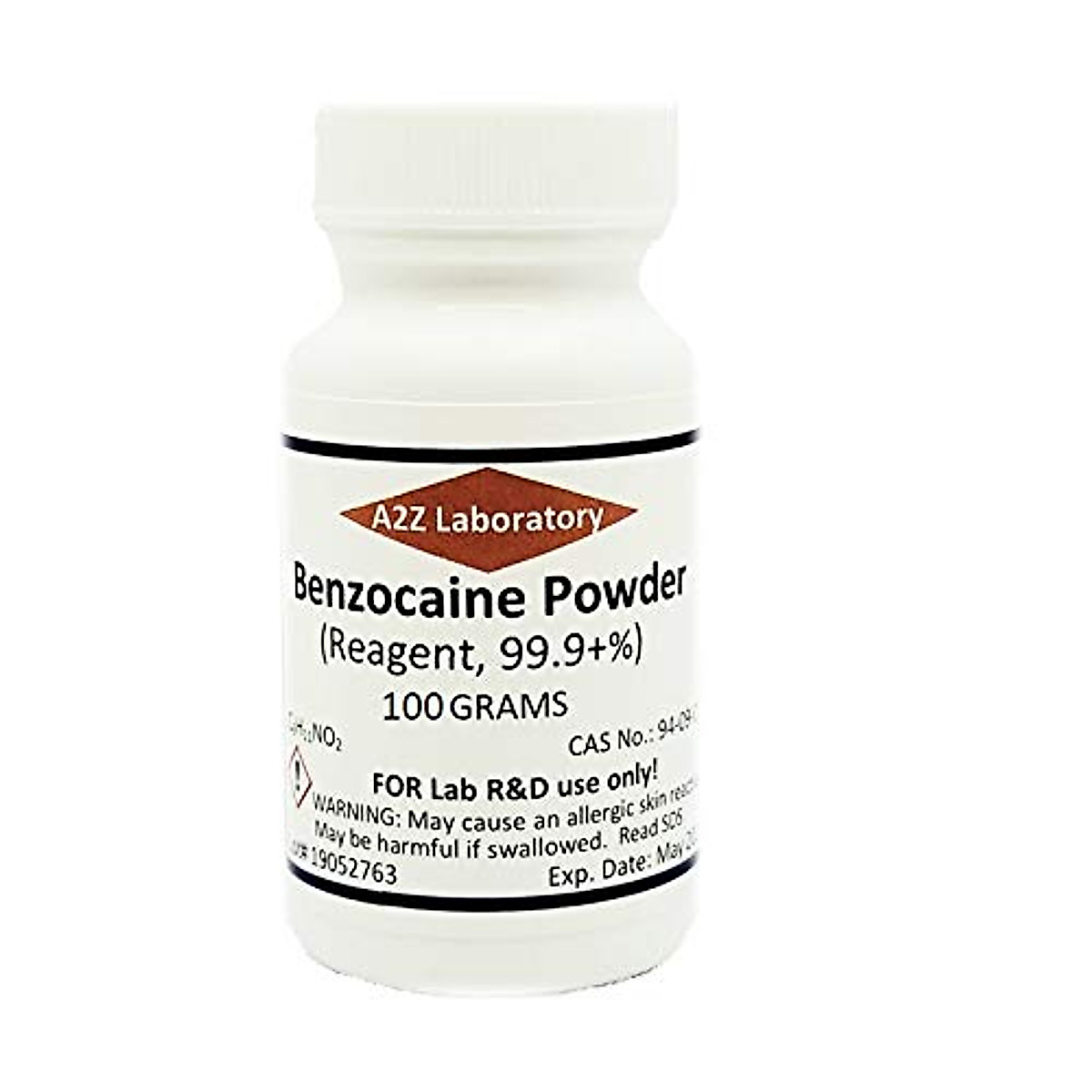 Benzocaine, Powdr/Crystals, 99.99%, High Purity, 100 Grams, Same Day Ship