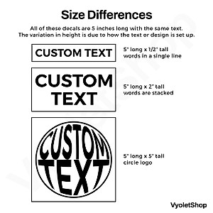 Custom Vinyl Decals | Your Own Personalized Decal | Car, Auto, Glass, Window, Business, Letters, Numbers | Any Design, Text, Image or Logo