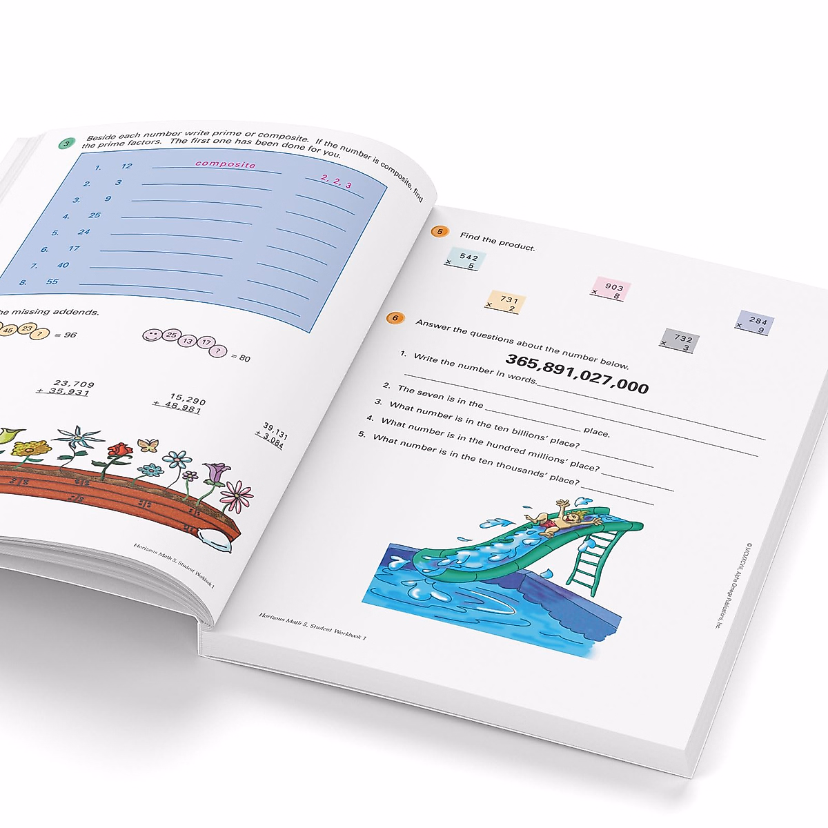 Horizons Math 5 SET of 2 Student Workbooks 5-1 and 5-2