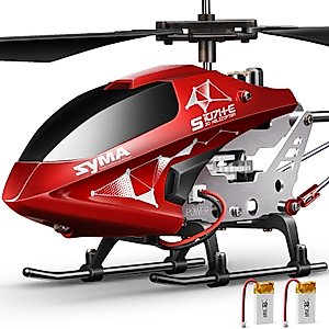 Syma RC Helicopter for Adults Kids with Altitude Hold, 2 Rechargeable Battery (Rose Red)