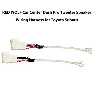 RED WOLF Car Front Door Pro Tweeter Speaker Wiring Harness for 2008-2022 Toyota RAV4 Camry 4Runner Highlander Scion, 2010-2019 Subaru Forester WRX Outback Factory Speaker Replacement Adapter Connector