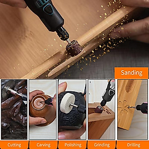 JANGKLIFE Cordless Rotary Tool Kit 3.6V, Comes with 41 Accessories, USB Charging Cord, 3-Speed ​​Adjustable for Drilling, Cutting, Sanding, Engraving, Polishing and DIY Crafts