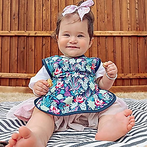 BapronBaby Desert Floral Bapron - No Neck Tie Safer Bib for Baby & Toddler - Soft Waterproof Stain Resistant - Machine Washable - Sz Baby/Toddler 6m-3T