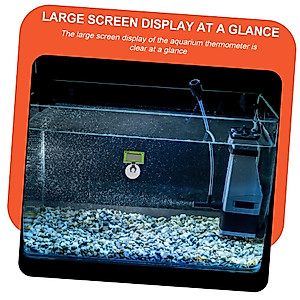 LIOOBO Fish Tank Hygrometer Indoor Aquarium Thermometer Terrarium Water Temperature Gauge Fish Tank Detector Humidity Gauge for Reptiles Water Thermometer LCD Aquarium Abs Tool Mini