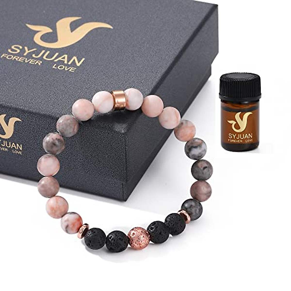 Anxiety Relief Items Lava Rock Beaded Healing Bracelets Aromatherapy Lavender Essential Oil Spiritual Relaxation Gifts for Women Pulseras de Mujer