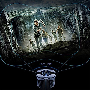 LBWT 3D VR Glasses, VR Helmet Headset Home Virtual Reality Glasses Self-contained Radiator Compatible with 4.0-6.3 Inches Phones