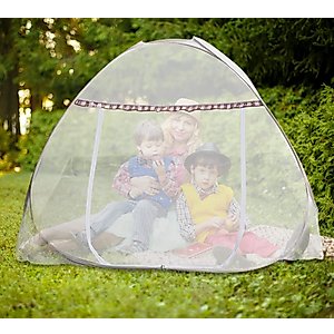 Fancylovesotio Mosquito Netting for Bed with Mosquito Head Net Mesh, Travel Portable Folding Bed Net Tend with Bottom for Twin and King Size Home Outdoor Brown，1.0M