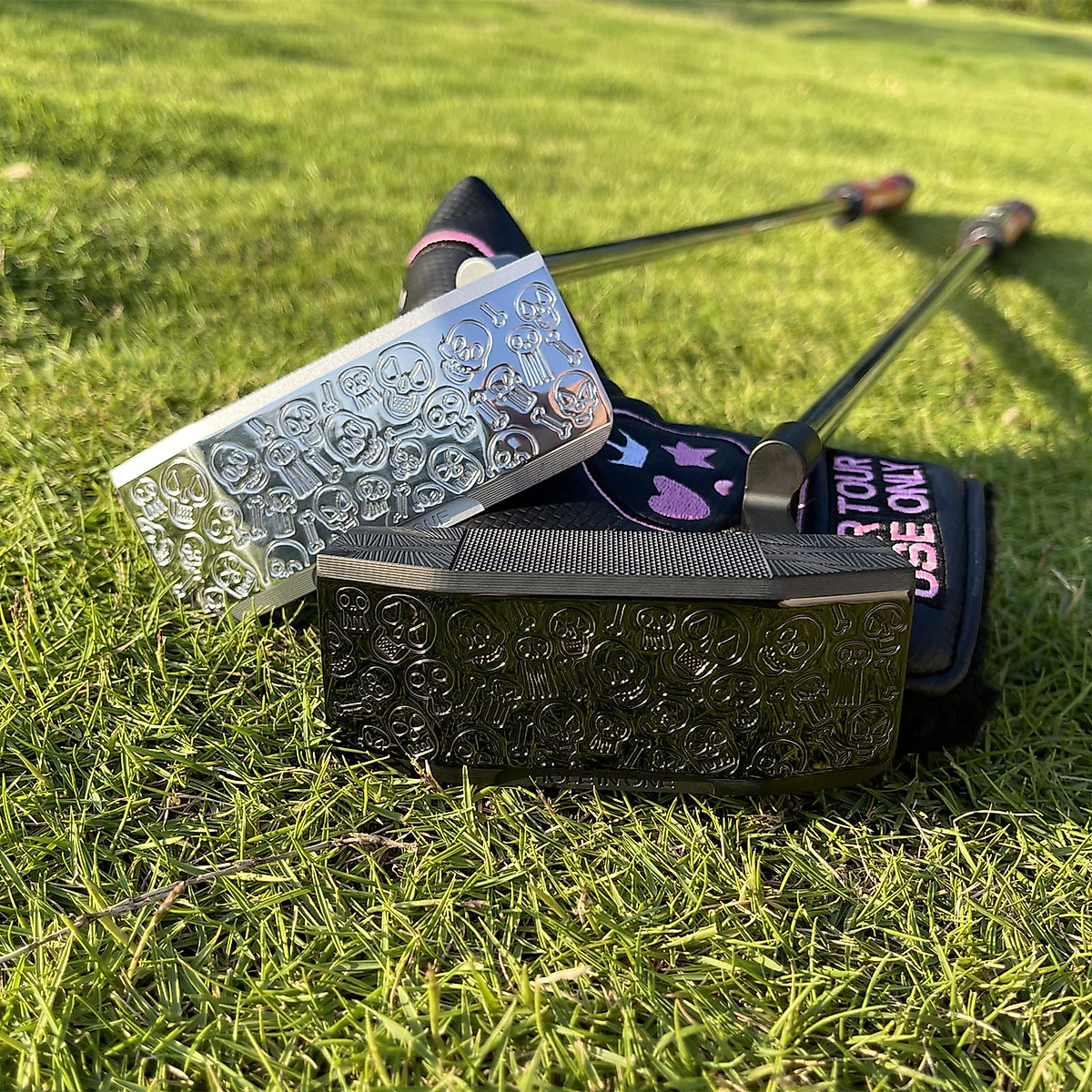 CALONG Super GSS Golf Putter 303 Steel 375g CNC Milled Right Hand Skull Golf Club Putter with Headcover