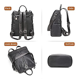 Gajoni Ladies Backpack Purse Black-PU Leather Fashion Backpack for Women With Antitheft Pocket-Ladies Shoulder Bag Handbag-Travel Backpack Purse