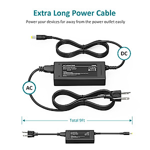 Basicvolt AC 100-240V to DC 12V 10A 8A 5A 3A 2A 1A Power Supply Adapter 12Volt 10Amp Barrel Connector Adaptor with 5.5mm 2.1mm Output Jack for LED Strip Light Tape 3D Printer