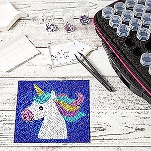 Diamond Painting Kits for Adults, with Embroidery Box, Tray, Tweezers (66 Pieces)