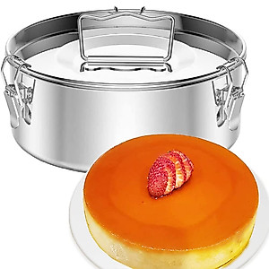 Trjgtas Stainless Steel Flan Mold 60, Compatible with 6 Qt (3 Qt, 8 Qt Avail), Mexican Design