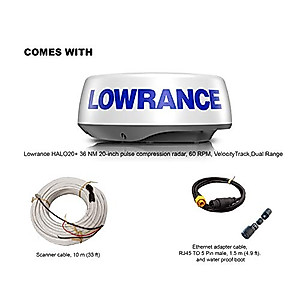 Lowrance Halo 20+ Radar, Black, One Size (000-14542-001)