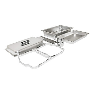 Thunder Group 8 quart full size folding stand chafer, stainless steel, comes in each