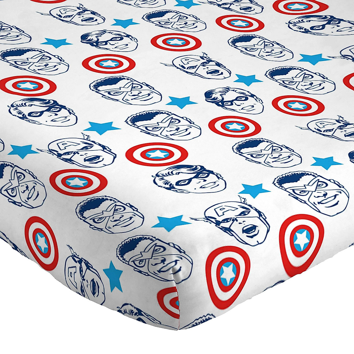 Jay Franco Marvel Comics Avengers Twin Size Sheet Set - Super Soft Kids 3 Piece Bedding Set Features Captain America, Falcon & Bucky Barnes - Microfiber Sheets Includes Reversible Pillow Cover