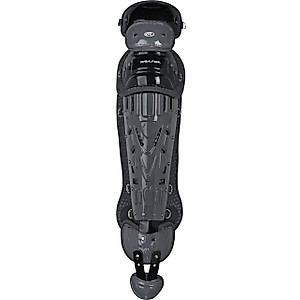 Rawlings | VELO Catcher's Leg Gaurds | Baseball | Intermediate 15.5" | Black/Graphite