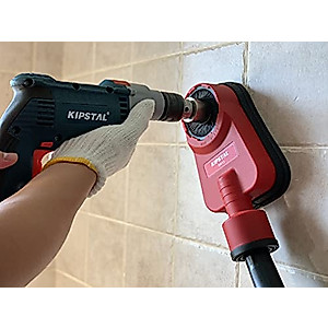 KIPSTAL Dust Shroud for Drill Max 2-5/8 Inch (70mm) Hammer Power Tool Attachment Universal Dust Extractor Adjustable