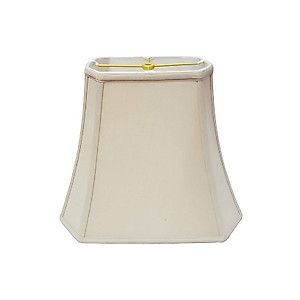Royal Designs Rectangle Cut Corner Lamp Shade - Beige - (7 x 10) x (12.25 x 18) x 13.25