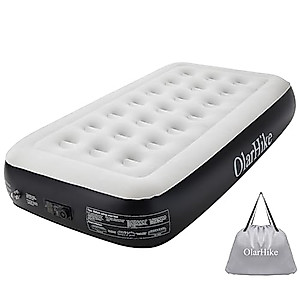 OlarHike Twin Air Mattress with Built in Pump,Inflatable Blow Up Mattresses Storage Bag for Camping,Travel&Guests,13" Airbed-High Speed Inflation Black Bed,Camping Accessories,Indoor
