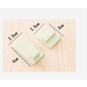 WOIWO 4 Set Remote Control Wall Self Adhesive Hook, Multiuse TV Remote Control Air Conditioning Cordless Phone Sticky Wall Mount Key Hanger Organizer Holder