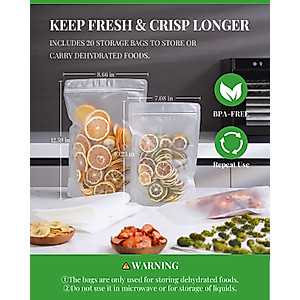 Stainless Steel GDOR Food Dehydrator with 8 Trays, Digital Adjustable Timer & Tempe Control Food Dryer Machine for Jerky, Vegetable, Fruit, Meat, Dog Treat, Herb, and Yogurt, Include More Accessories