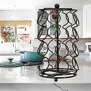 K-Cup Coffee Pod Storage Spinning Carousel Holder - 24 ct, Black