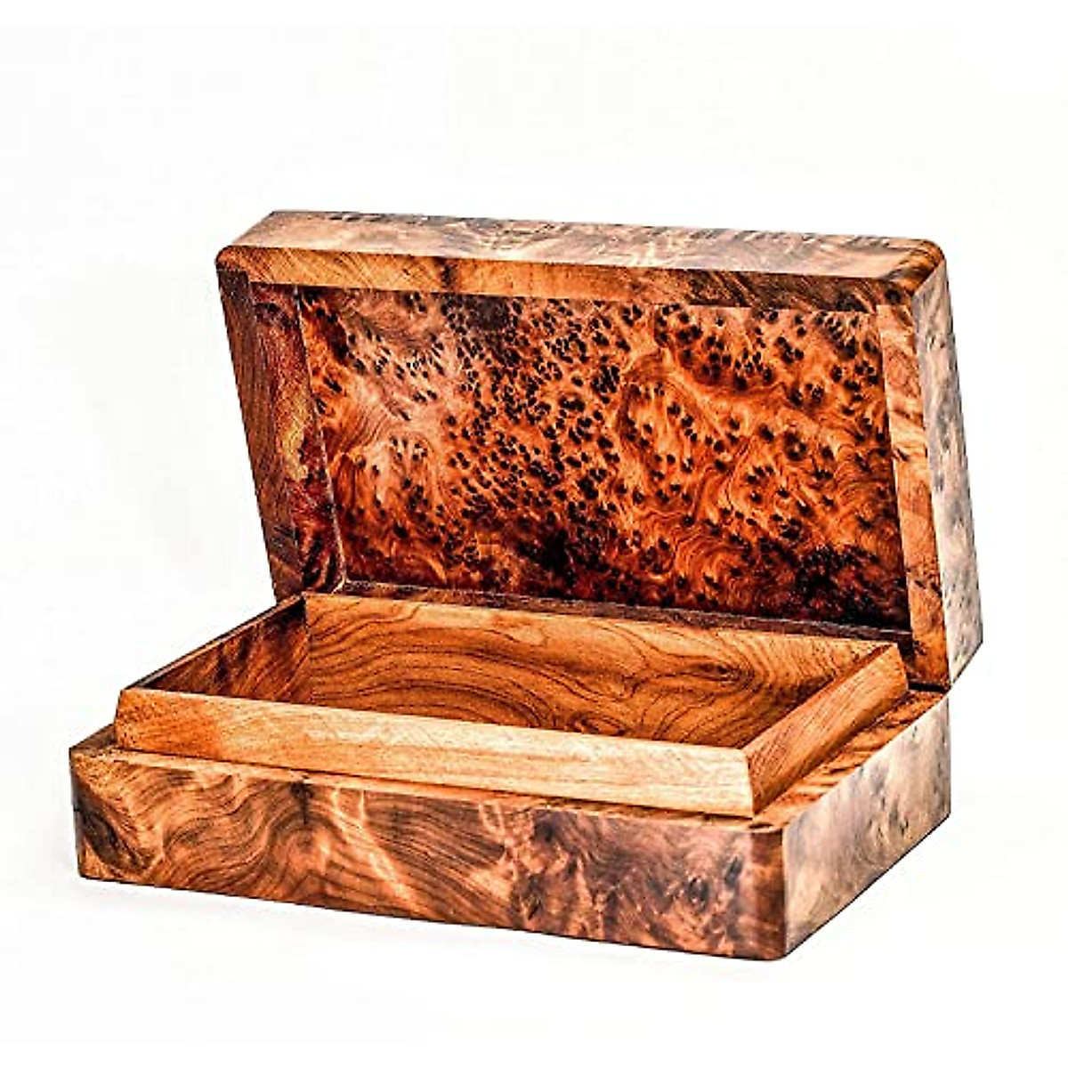 BAZAARDI Hand Carved Wooden Multipurpose Keepsake Jewelry Decorative Art Box Storage Organizer (Large wood Box,Antique) (LARGE)